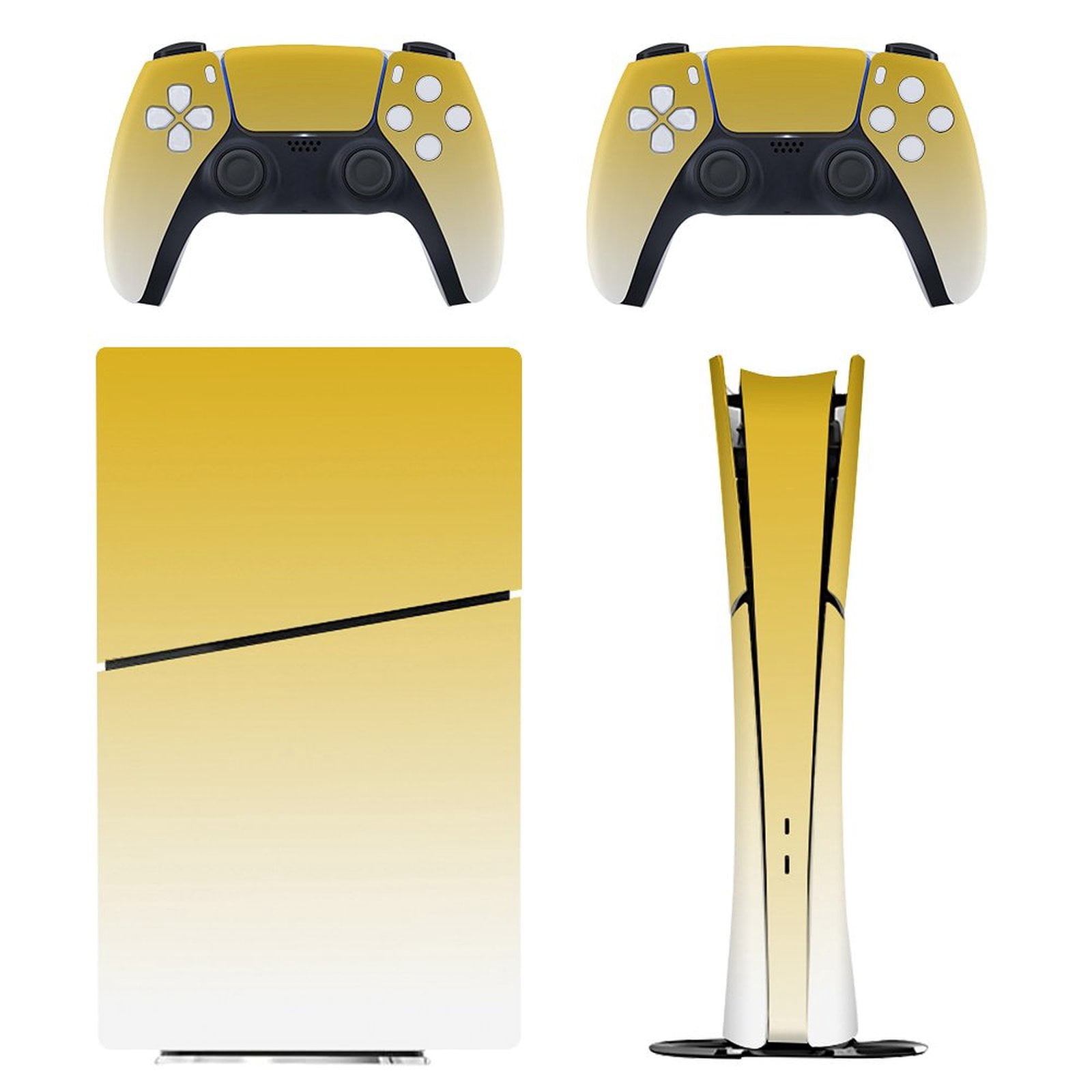 Aesthetic Golden Yellow And White Gradient PS5/PS5 Slim Digital Disc ...