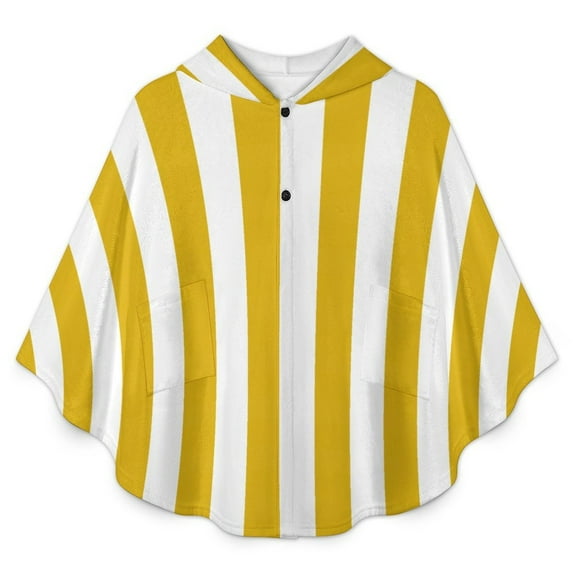 Aesthetic Golden Yellow And White Vertical Blanket Oversized Wearable ...