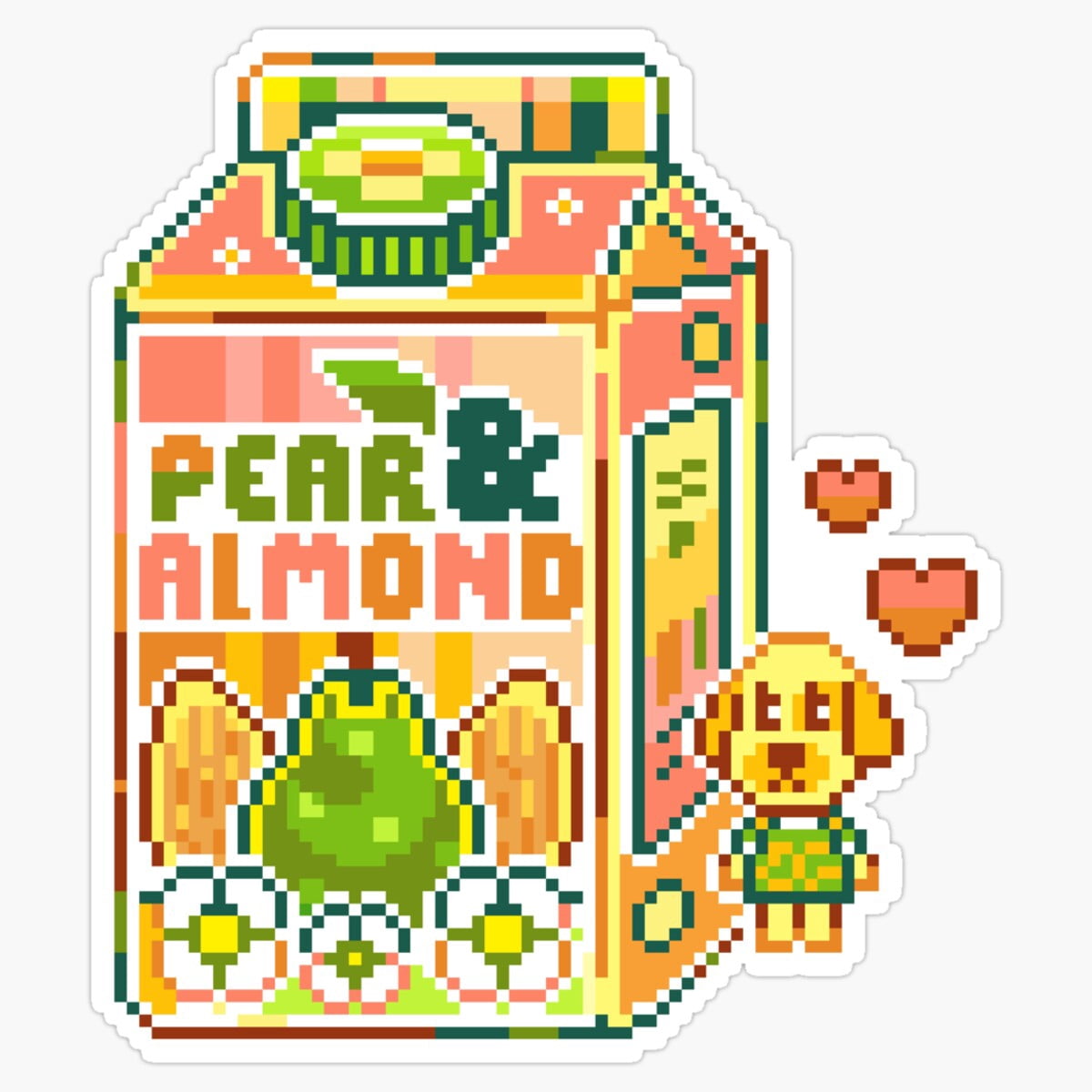 Aesthetic Goldie Pear and Roasted Almond Pixel Milk Beverage Box ...