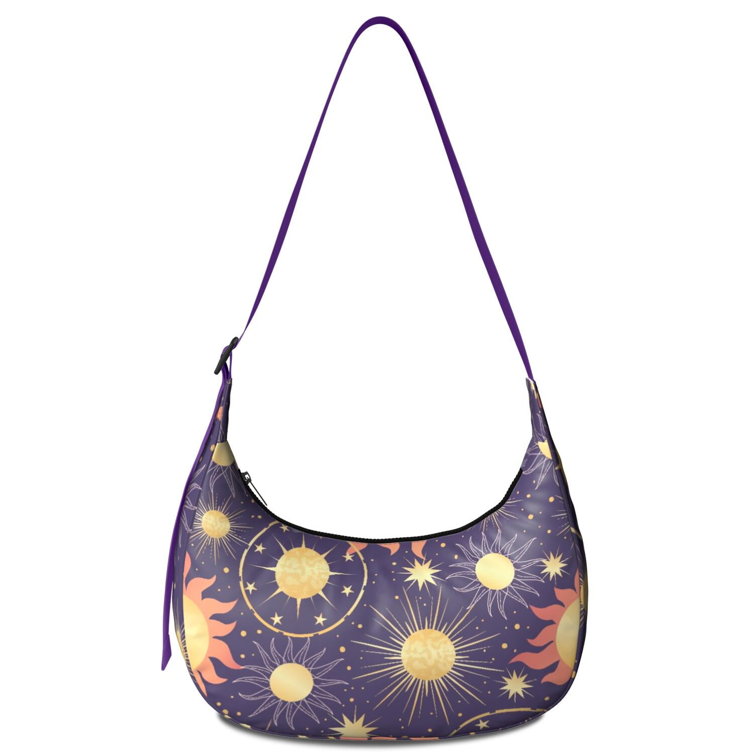 Aesthetic Gothic Celestial Crossbody Bag, Astrology Sun Moon Print ...
