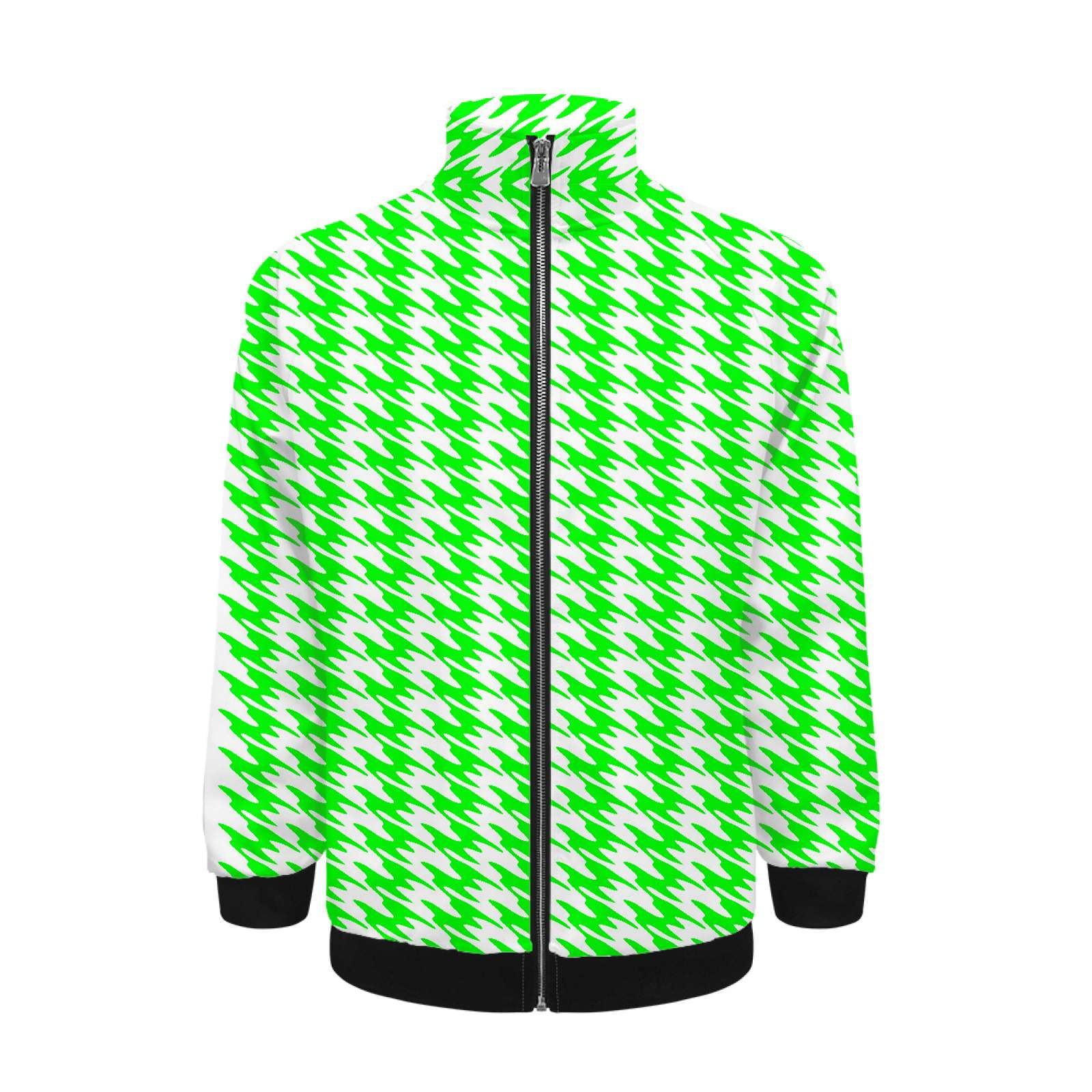 Aesthetic Green And White Ripple Jacket Men's Street Cool Long Sleeves ...
