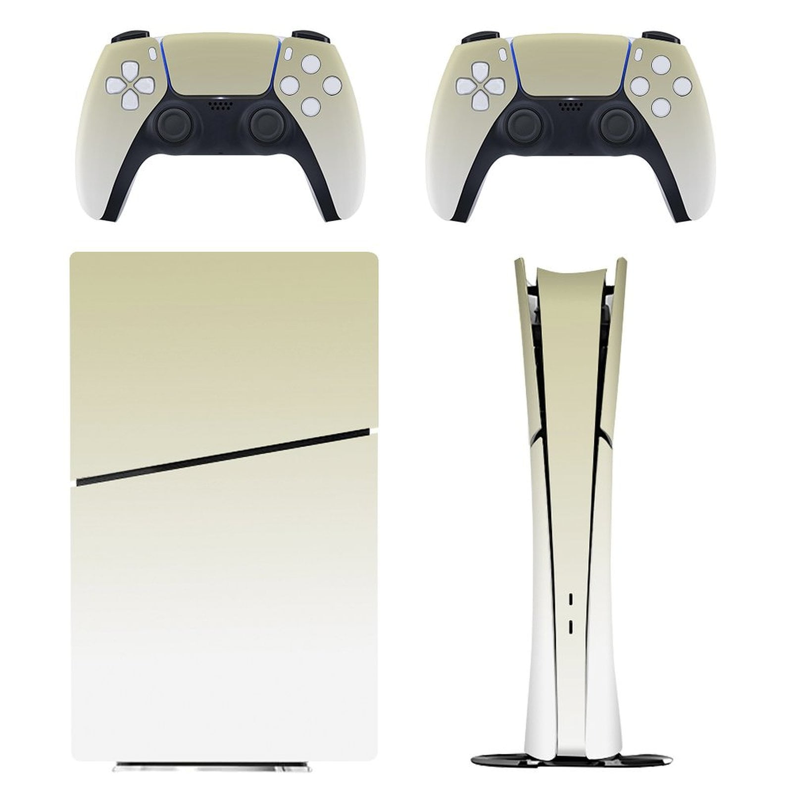 Aesthetic Green Beige And White Gradient PS5/PS5 Slim Digital Disc Skin ...