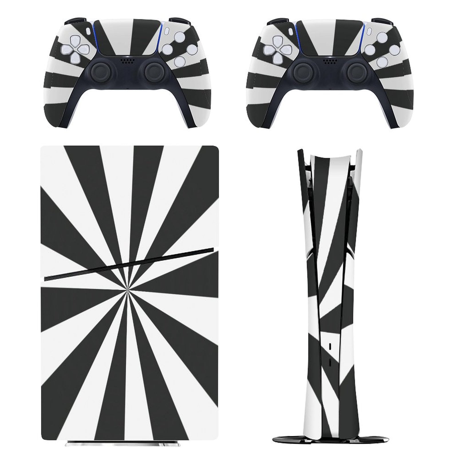 Aesthetic Grey And White Sunburst PS5/PS5 Slim Digital Disc Skin ...