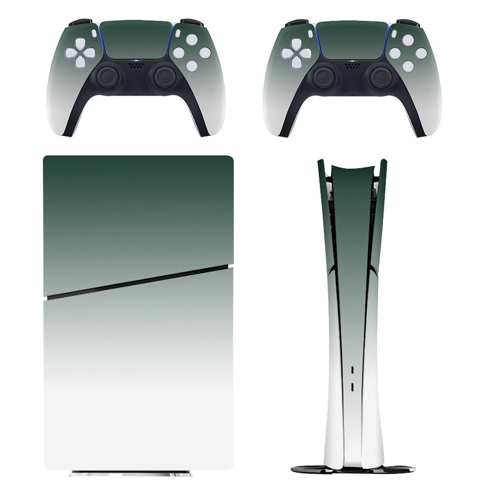Aesthetic Grey Green And White Gradient PS5/PS5 Slim Digital Disc Skin ...
