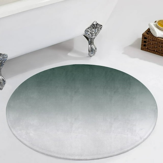 Aesthetic Grey Green And White Gradient Round Carpet Circle Rug Outdoor ...