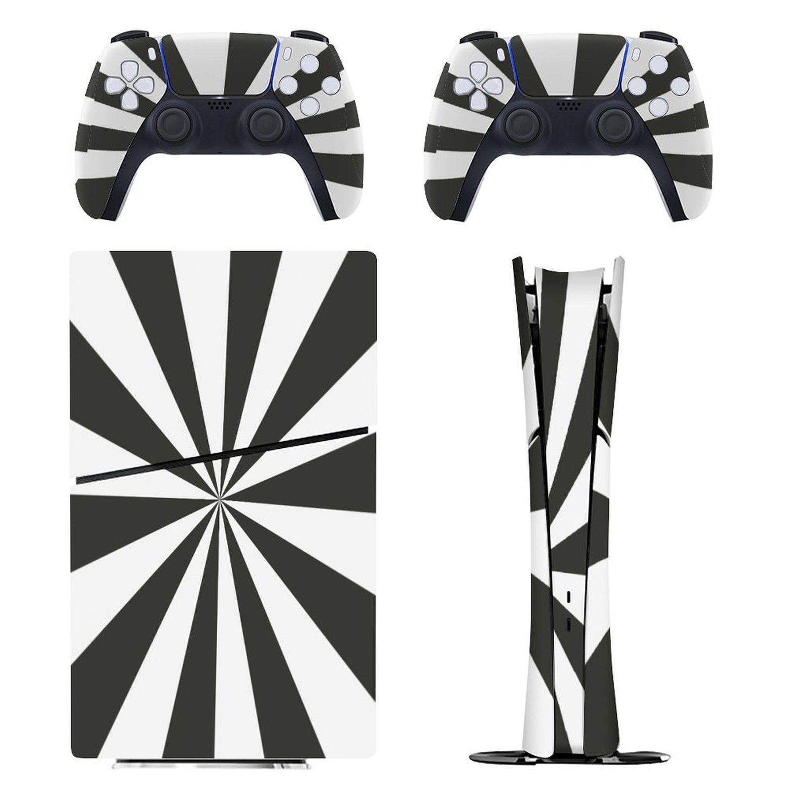 Aesthetic Grey Olive And White Sunburst PS5/PS5 Slim Digital Disc Skin ...