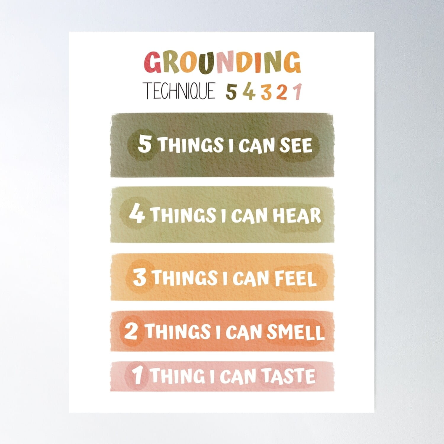 Aesthetic Grounding Technique Poster Poster Wall Art, Modern Wall Decor ...