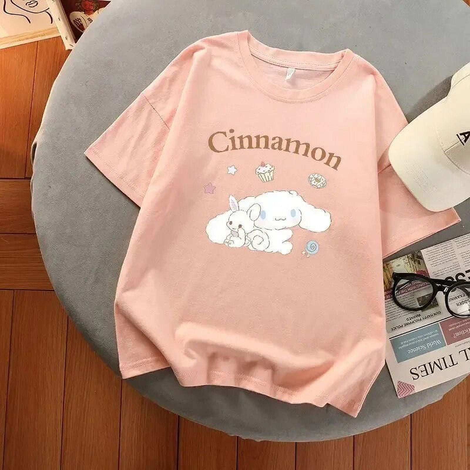 Aesthetic Harajuku Summer New Oversized T Shirt Sanrio Cinnamoroll ...