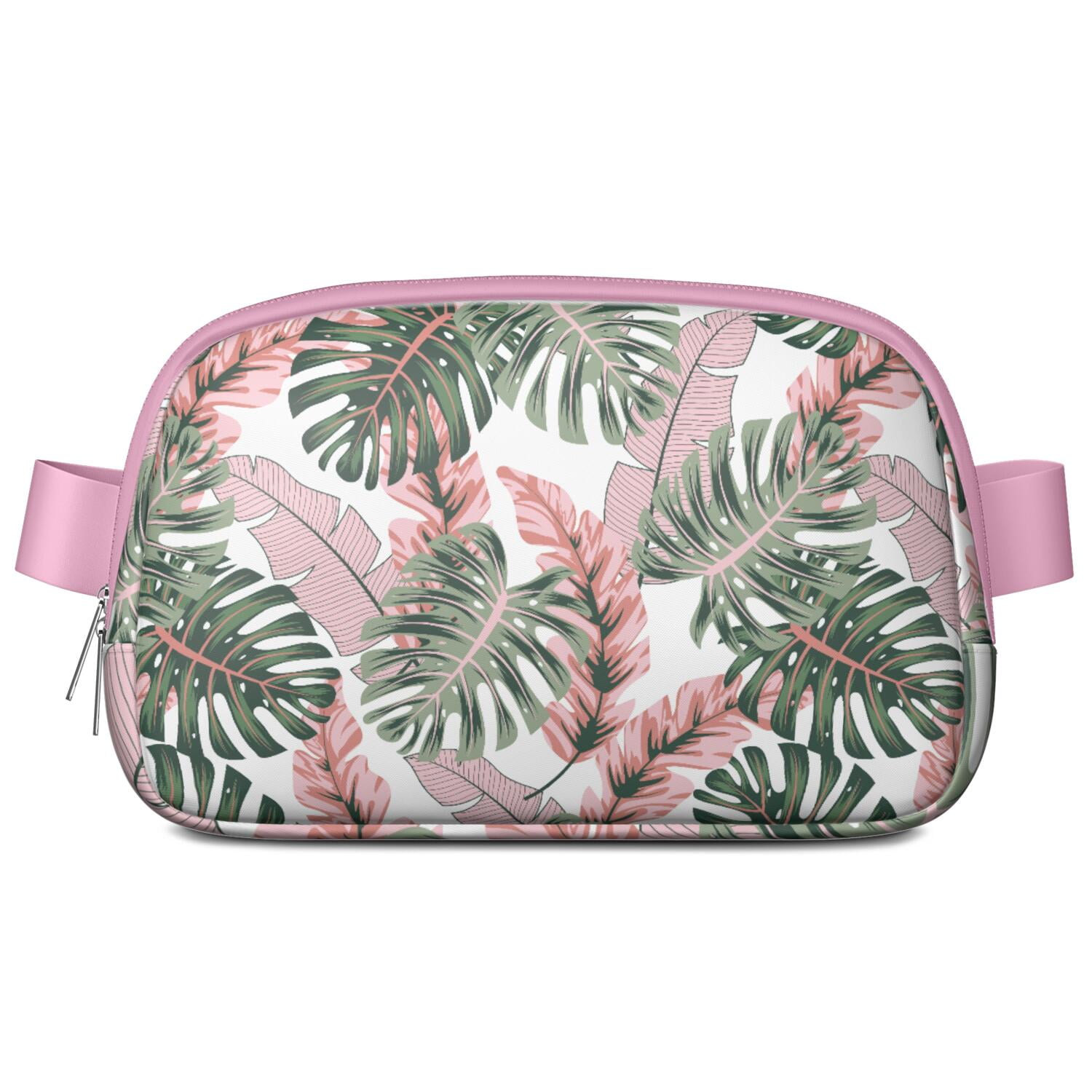 Aesthetic Hawaiian Floral Waist Bag – Palm Leaf Fanny Pack with ...