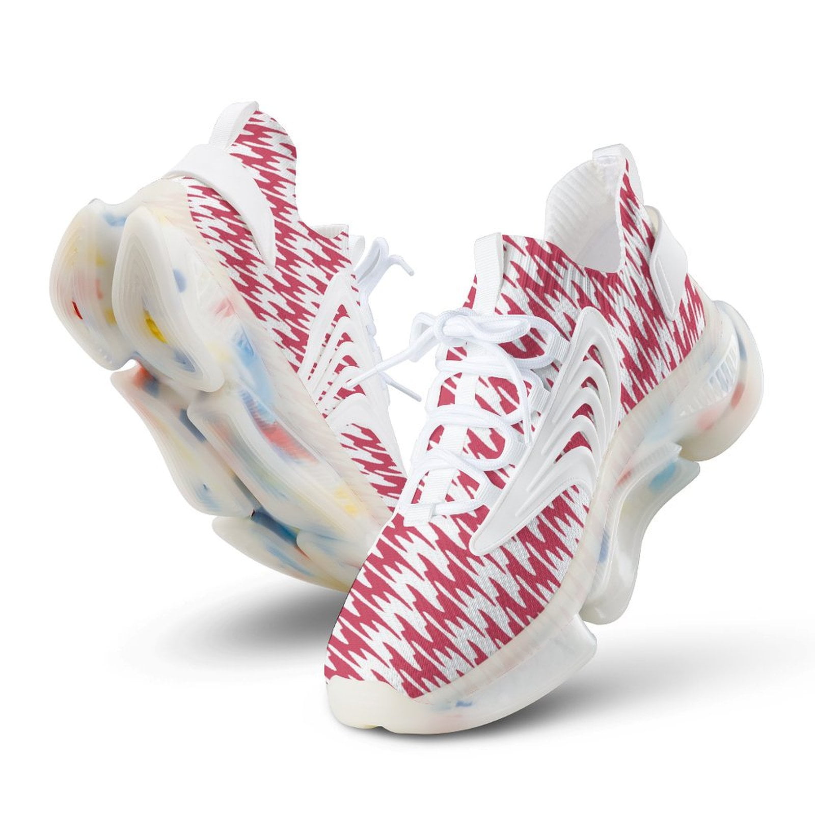 Aesthetic Heather Violet And White Ripple Walking Shoes for Men Woman ...