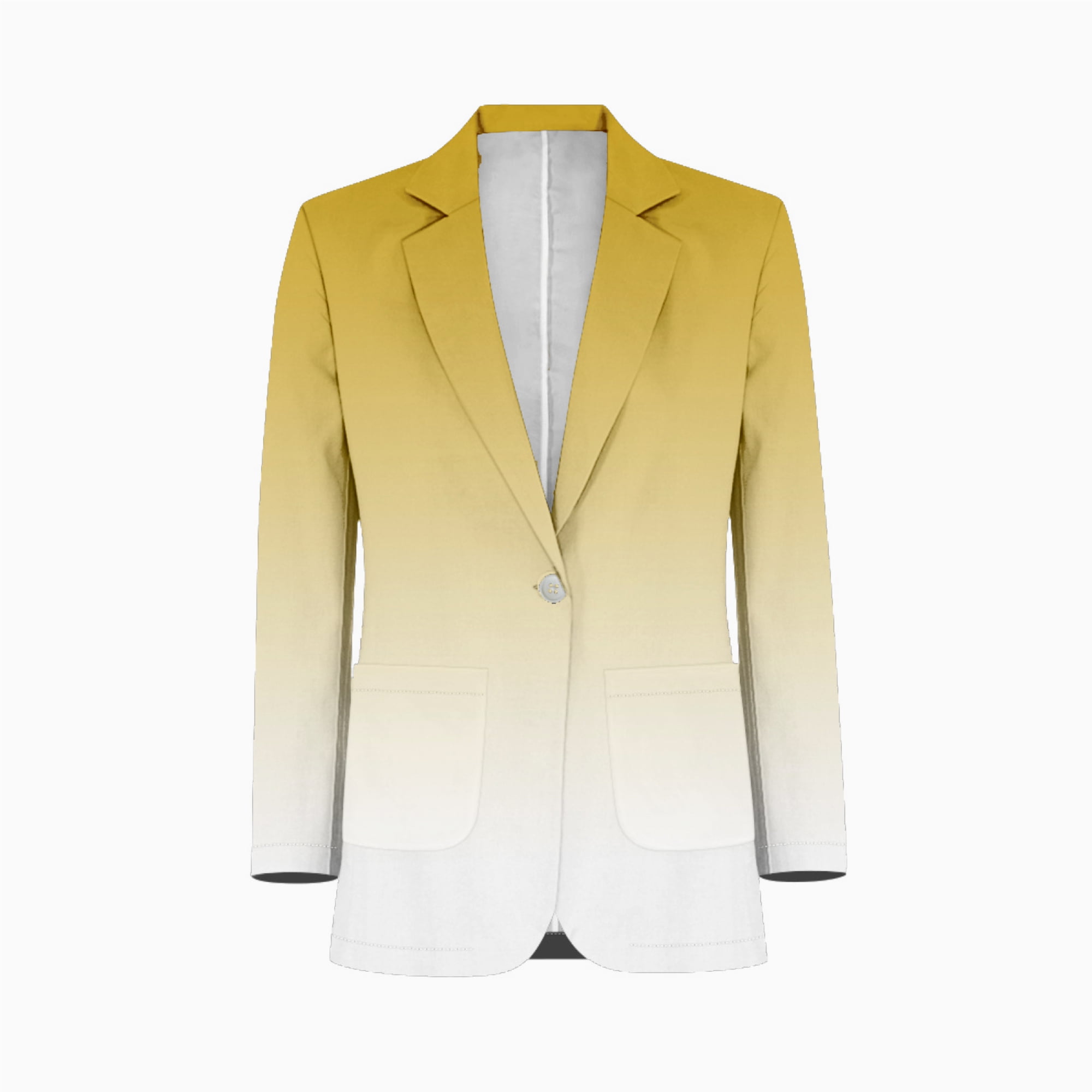 Aesthetic Honey Yellow and White Gradient Customized Men's Suits full ...