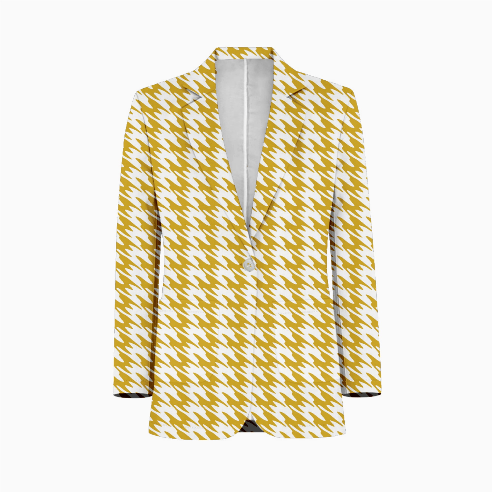 Aesthetic Honey Yellow and White Ripple Mens Suits Shawl Collar Slim ...