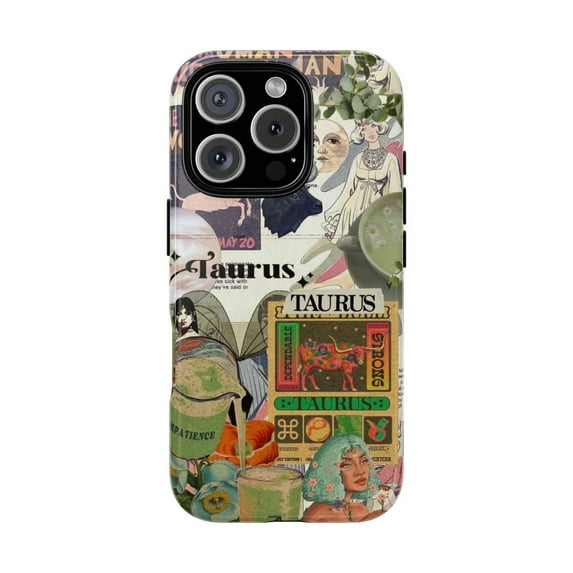 Aesthetic Horoscope Taurus Zodiac Astrology Collage Phone Case with ...