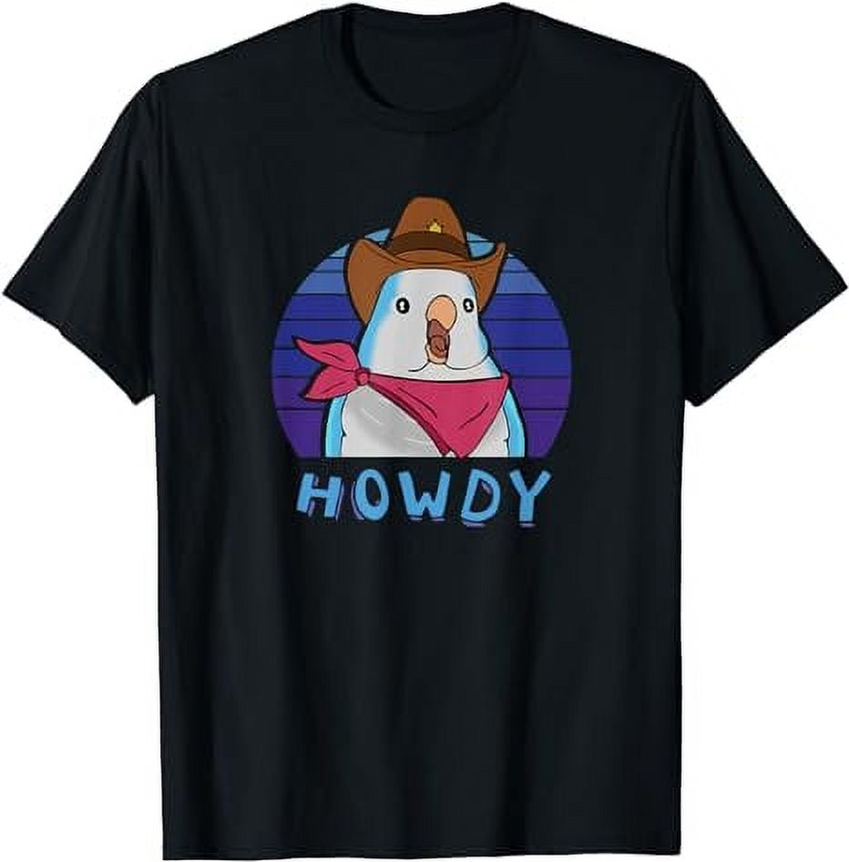 Aesthetic Howdy Funny Cute Blue Quaker Parrot Monk Parakeet T-Shirt ...