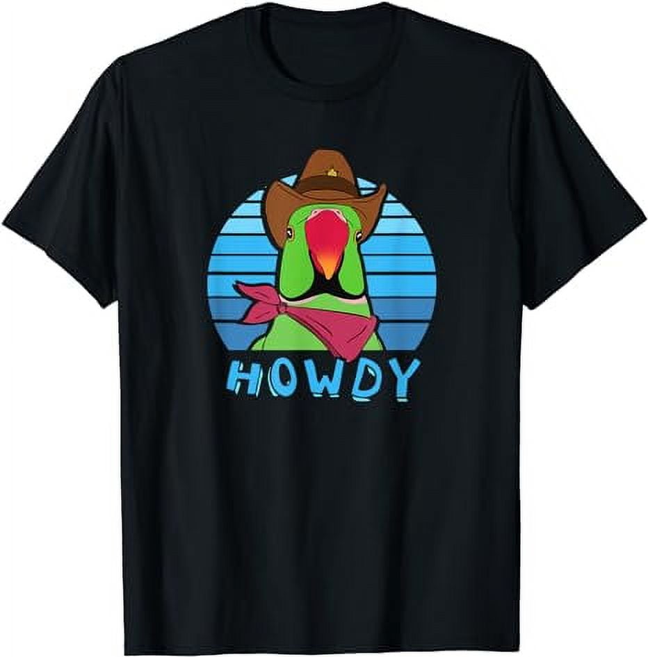 Aesthetic Howdy Funny Cute Indian Ringneck Alexandrine Bird T-Shirt - Walmart.com