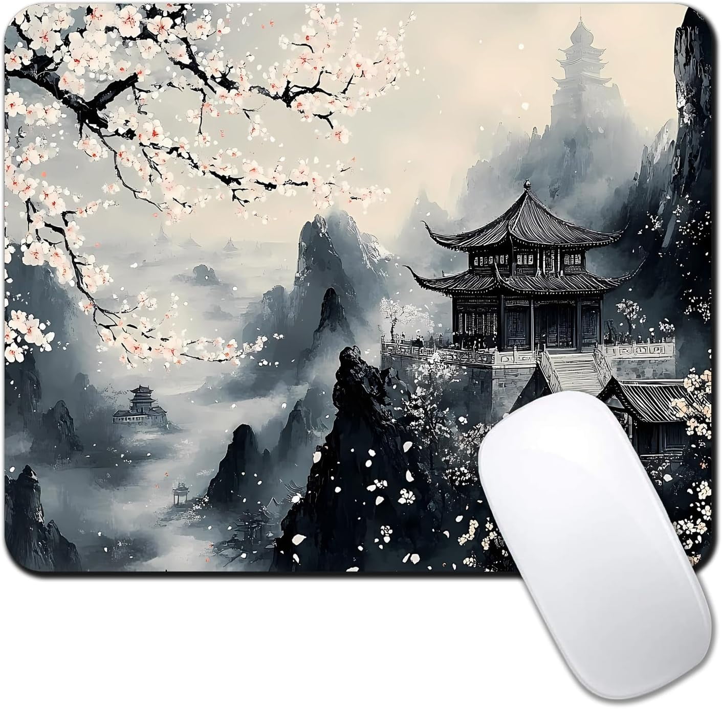 Aesthetic Japanese Landscape Mouse Pad, Ultra-Smooth Small Mousepad ...