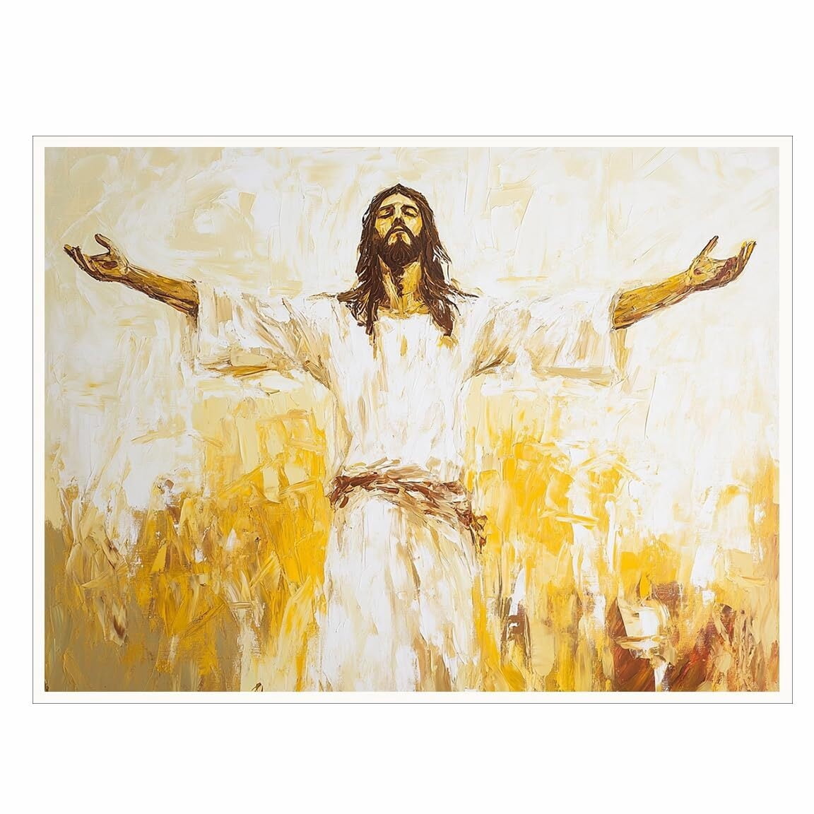 Aesthetic Jesus Christ Opens Hands Canvas Print Wall Art Poster for ...