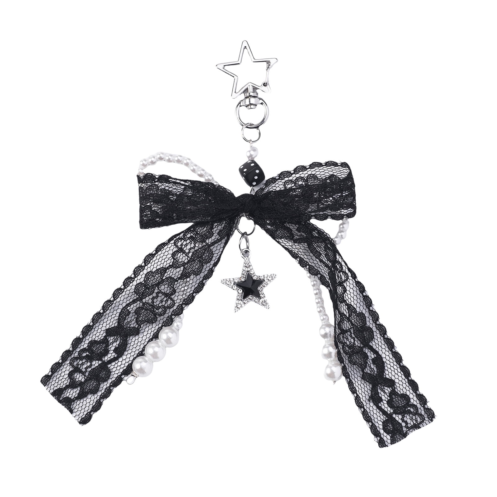 Pearls Bows Keychain Bag Charms Car Keyrings Bag Charms Accessories for ...