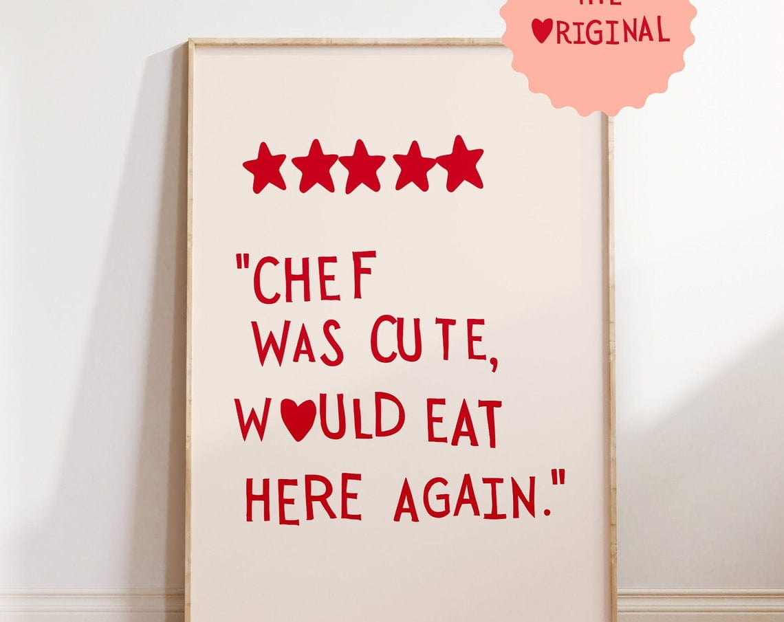 Aesthetic Kitchen Decor Cute Cooking Art Kitchen Wall Art Print ...