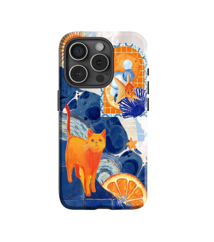 Aesthetic Koi Fish & Goldfish Collage Phone Case for iPhone 11-17 ...