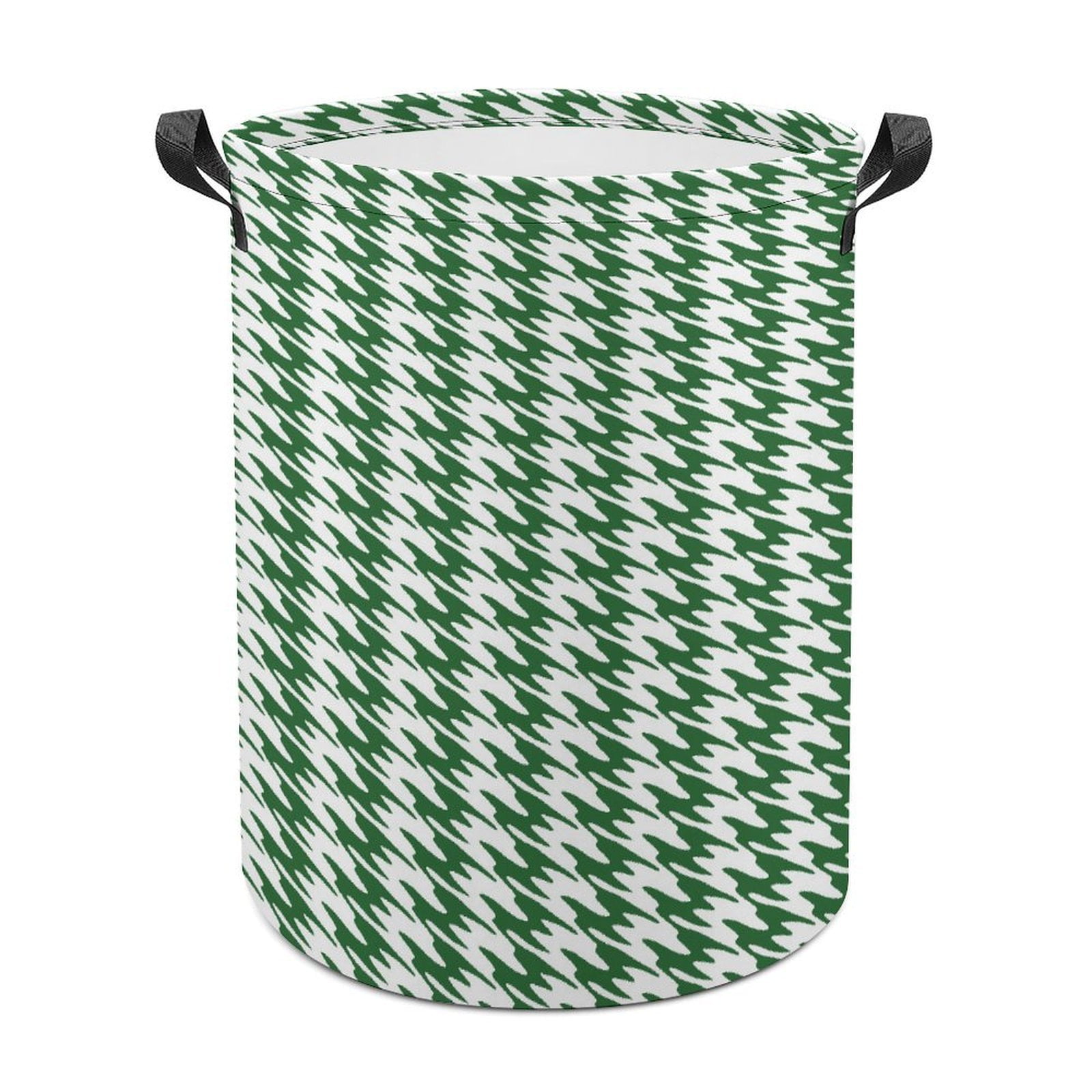 Aesthetic Leaf Green And White Ripple Large Dirty Clothes Hamper ...