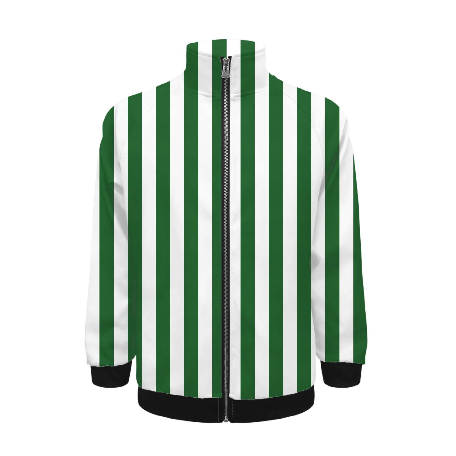 Aesthetic Leaf Green And White Vertical Jacket Men's Street Cool Long ...