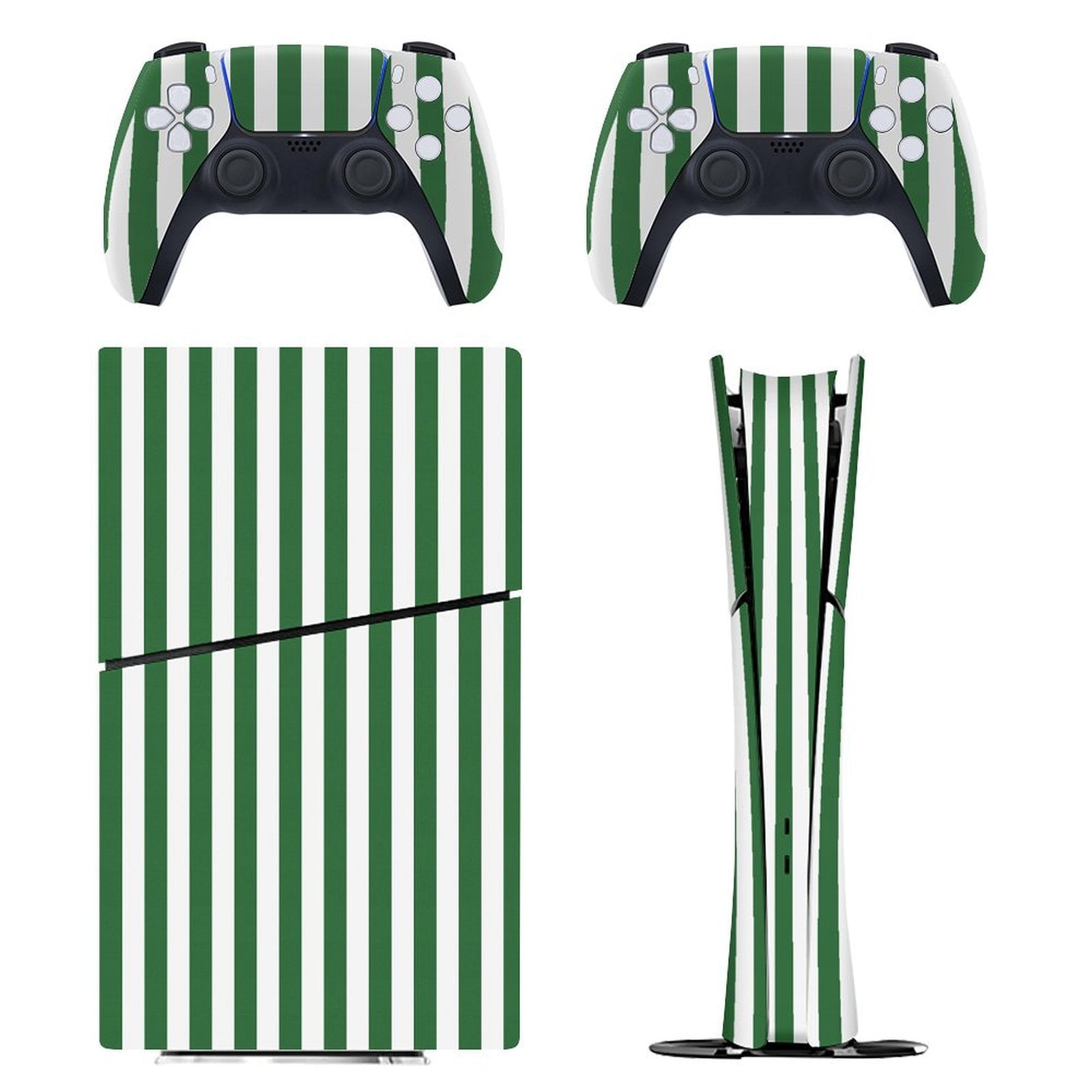 Aesthetic Leaf Green And White Vertical PS5/PS5 Slim Digital Disc Skin ...