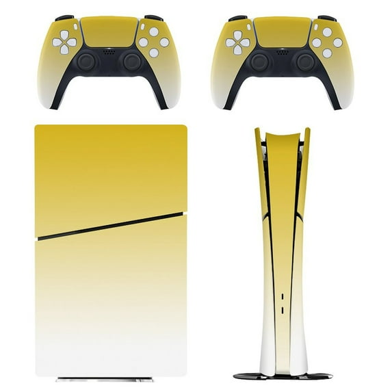 Aesthetic Lemon Yellow And White Gradient PS5/PS5 Slim Digital Disc ...