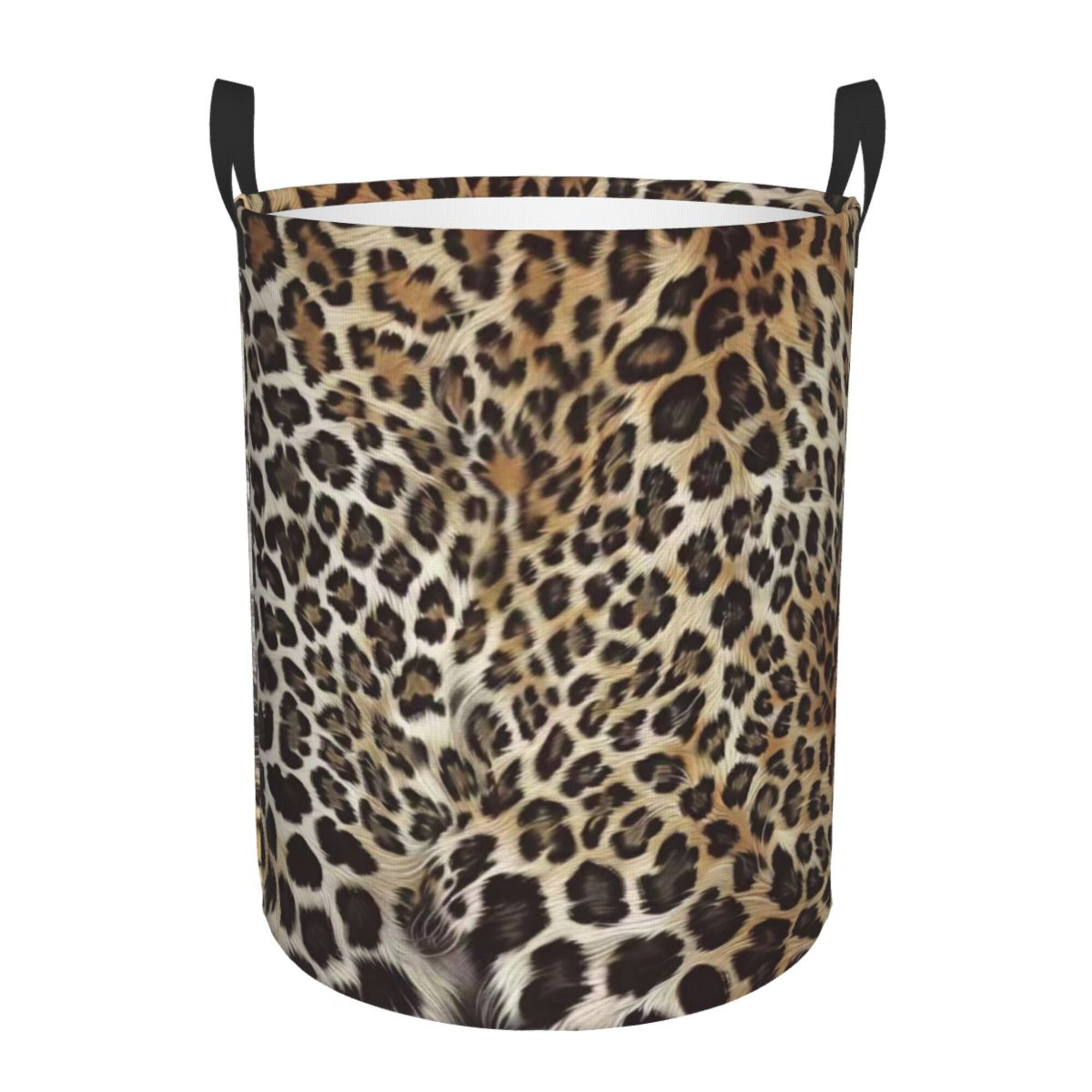 Aesthetic Leopard Large Dirty Clothes Hamper Foldable Laundry Basket ...