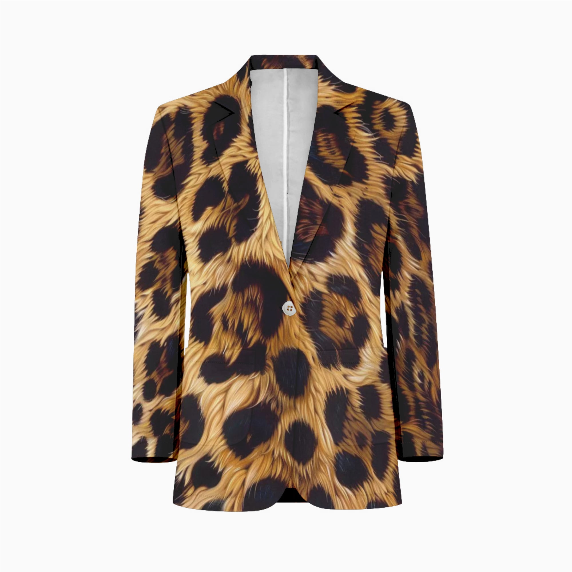 Aesthetic Leopard Print Customized Men's Suits full man Shawl Collar ...