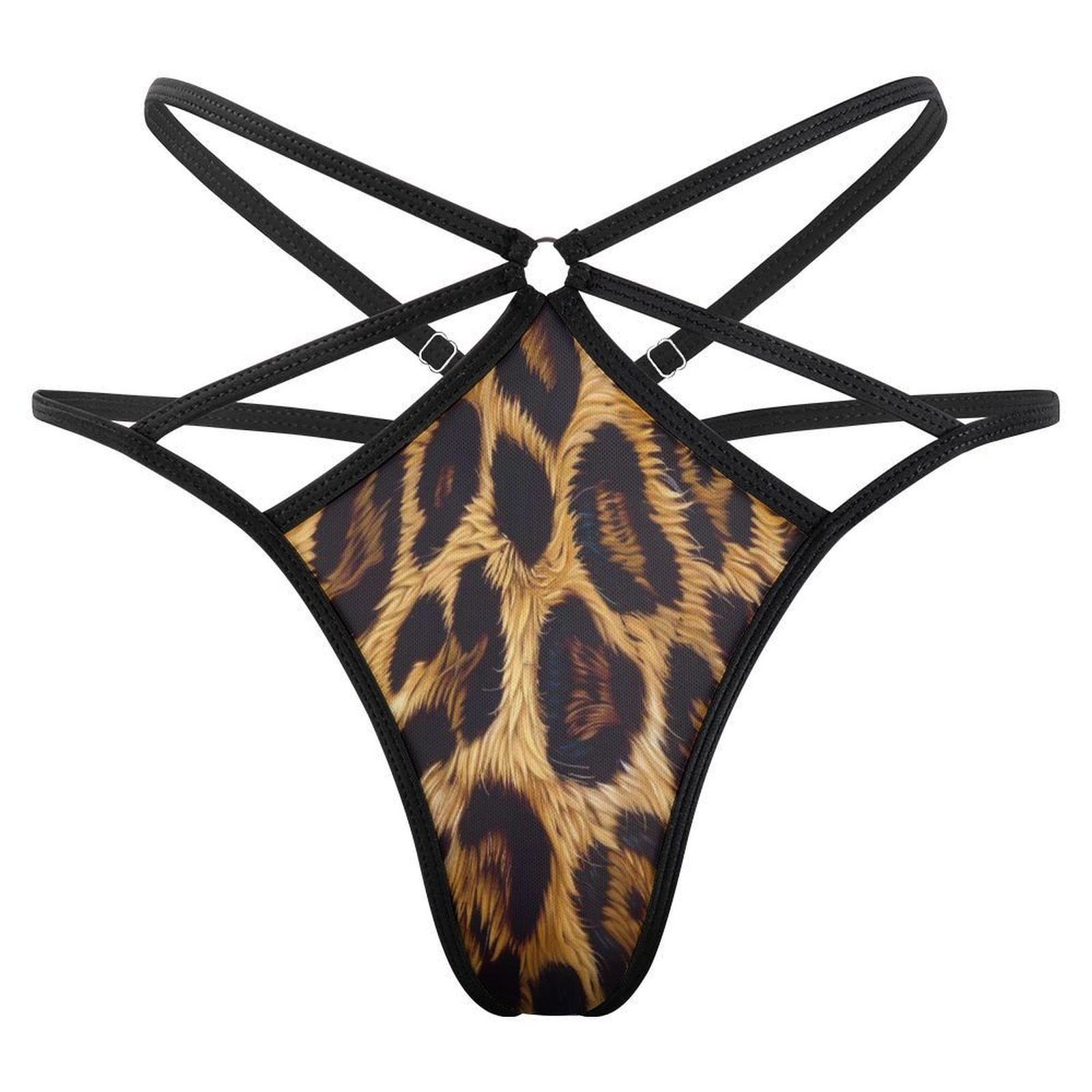 Aesthetic Leopard Print Open Type Women's Panties Crotch Opening G ...
