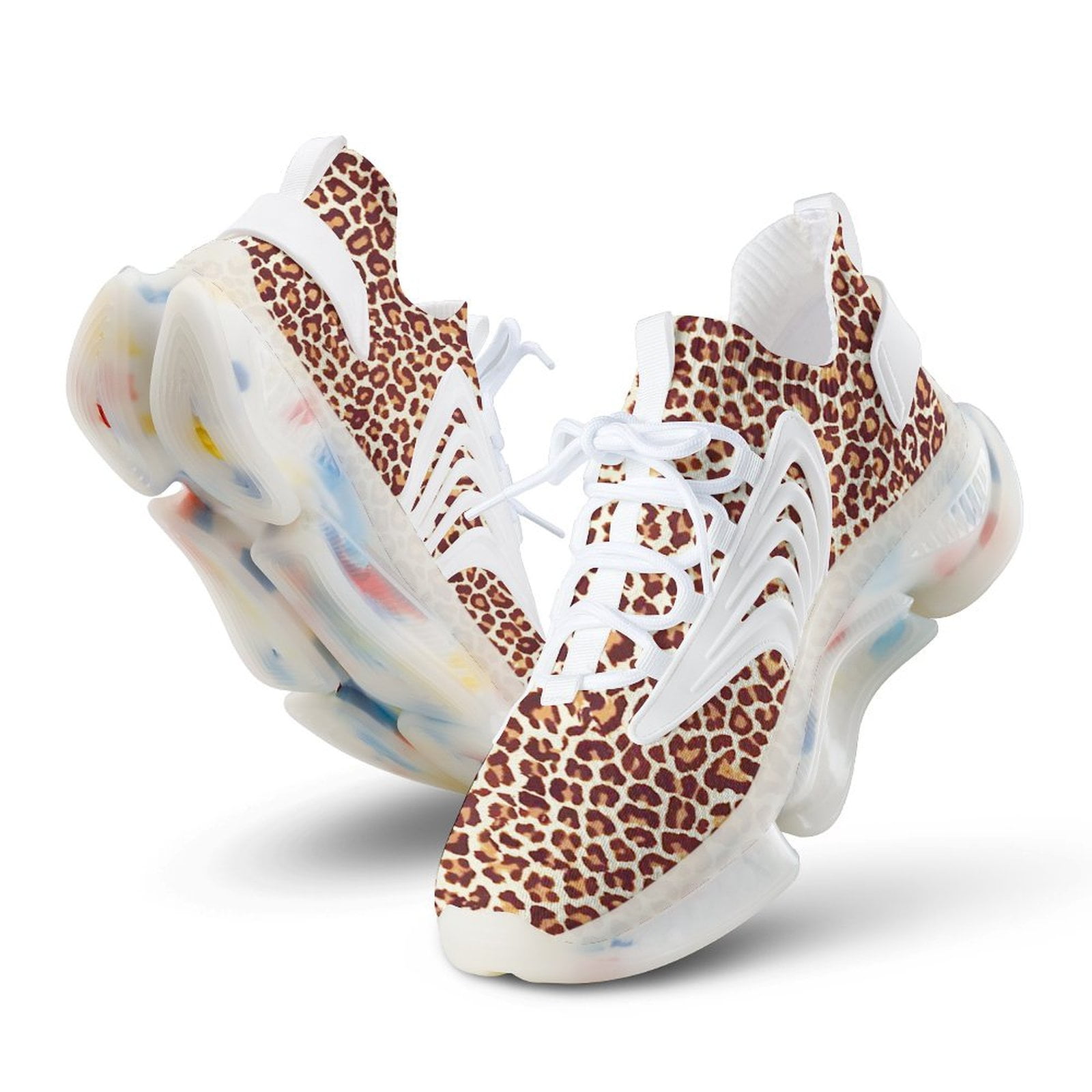 Aesthetic Leopard Print Walking Shoes for Men Woman Lightweight Tennis ...