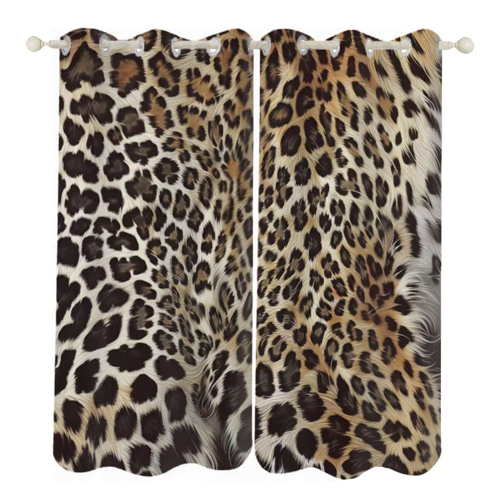 Aesthetic Leopard Sunshade Curtains Home Bedroom Living Room Dining ...