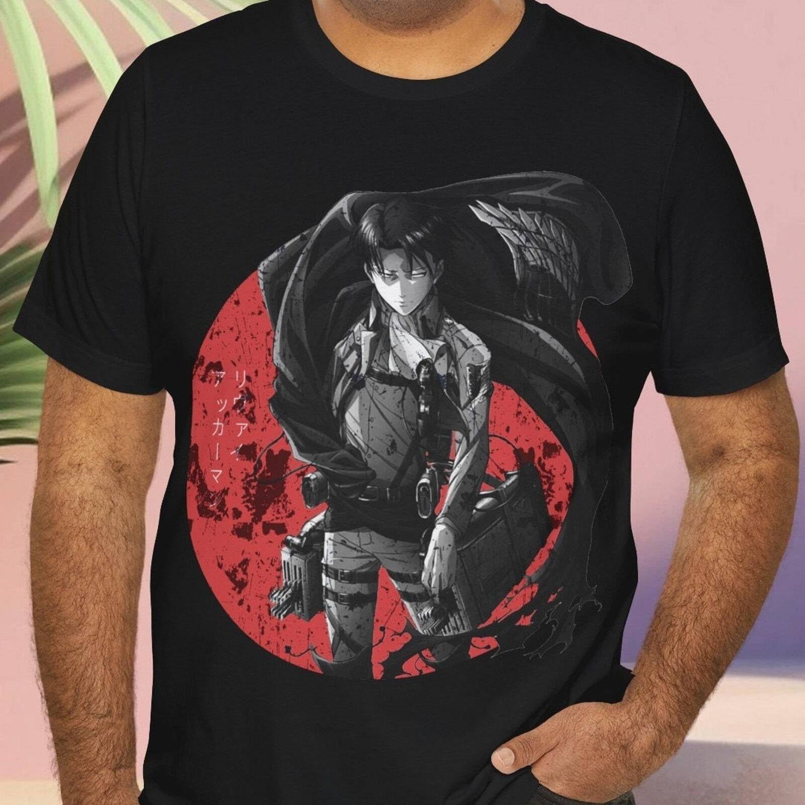 Aesthetic Levi Ackerman AOT Streetwear Unisex Classic Anime Graphic ...