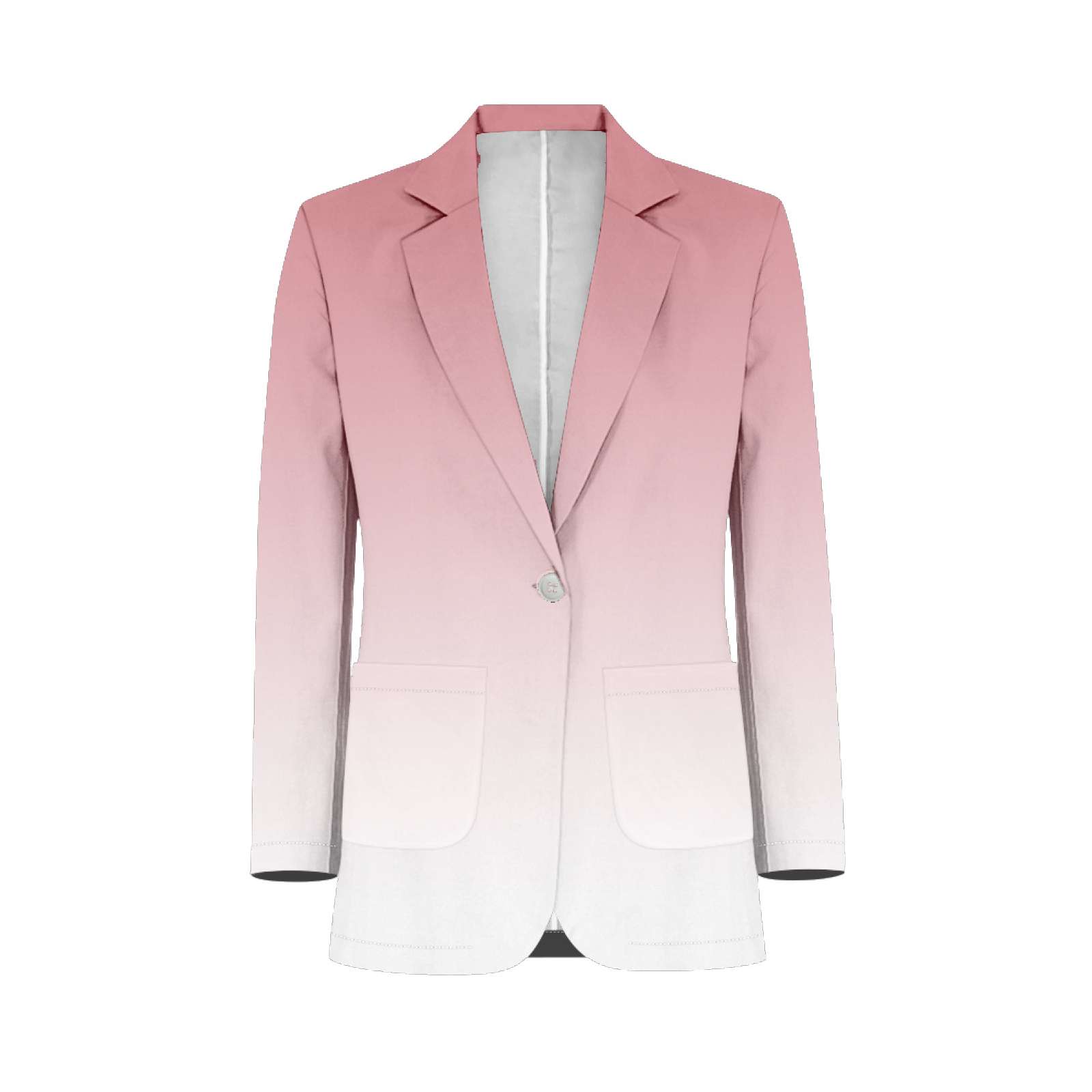 Aesthetic Light Pink And White Gradient Mens Suits Shawl Collar Slim ...