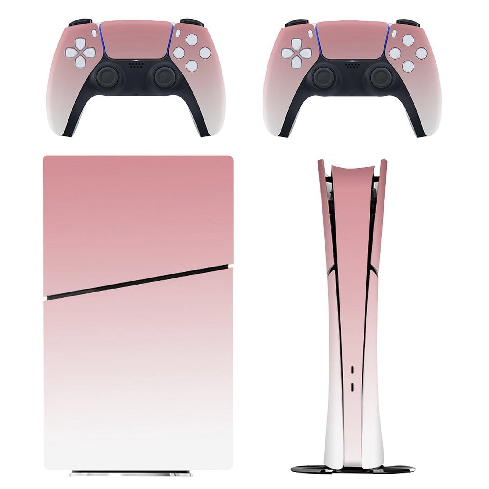Aesthetic Light Pink And White Gradient PS5/PS5 Slim Digital Disc Skin ...