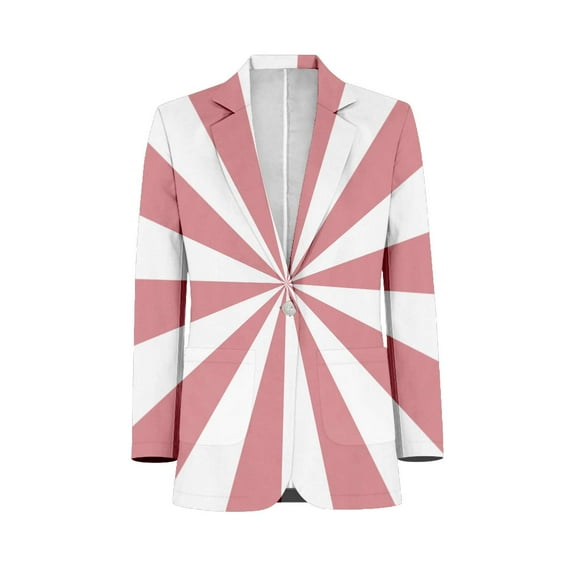 Aesthetic Light Pink And White Sunburst Men Blazers Slim Clothing ...