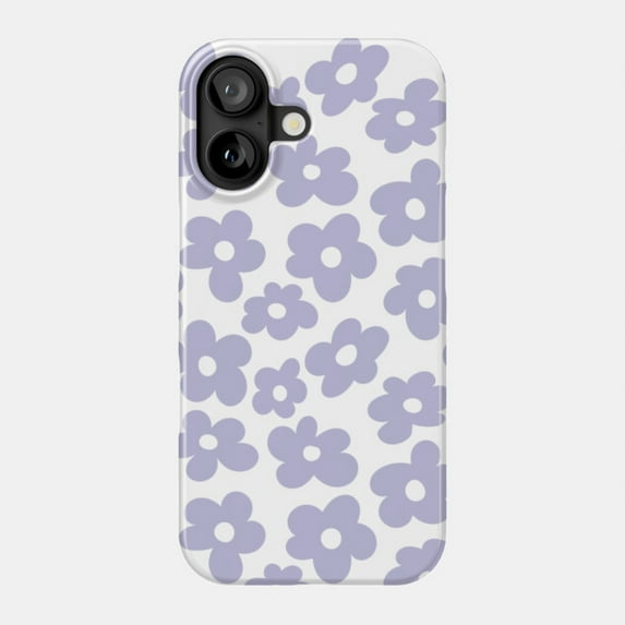 Aesthetic Lilac Light Purple Flowers Retro Daisy Graphic Case for ...
