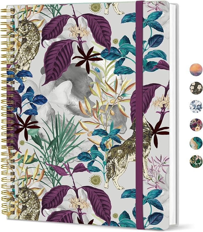 Aesthetic Lined Spiral Journal Notebook For Women, 8.5"x11" Cute Large ...