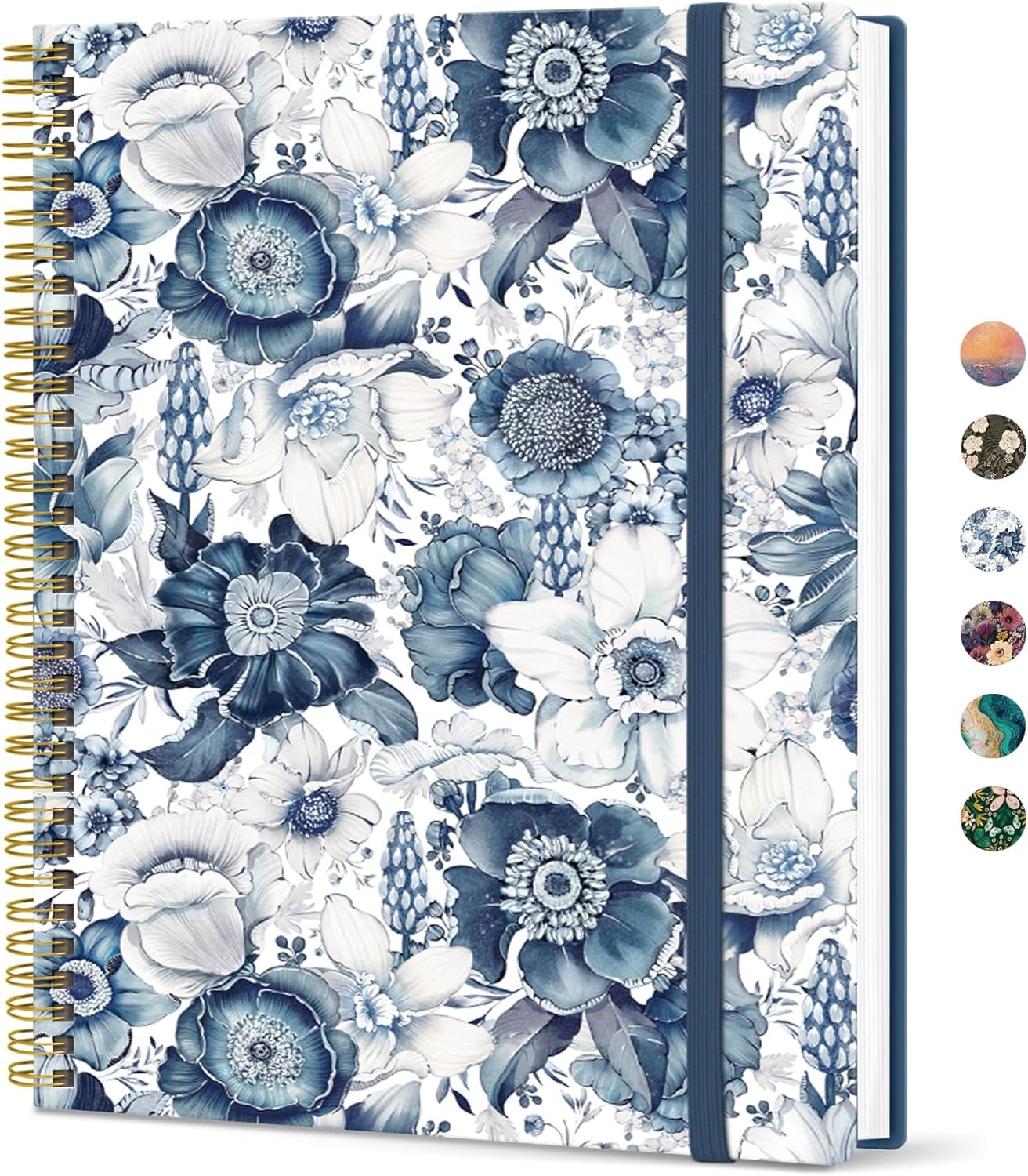 Aesthetic Lined Spiral Journal Notebook For Women, Cute Large Notebooks ...