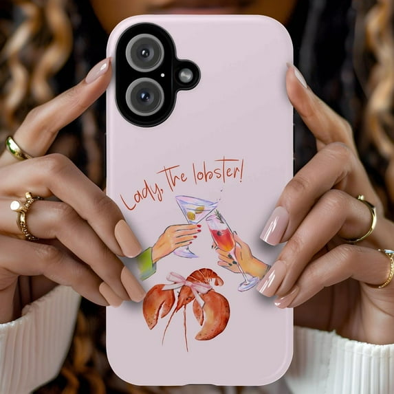 Aesthetic Lobster Martini Print Phone Case 17 16 15 14 13 12 11 Pro Max ...