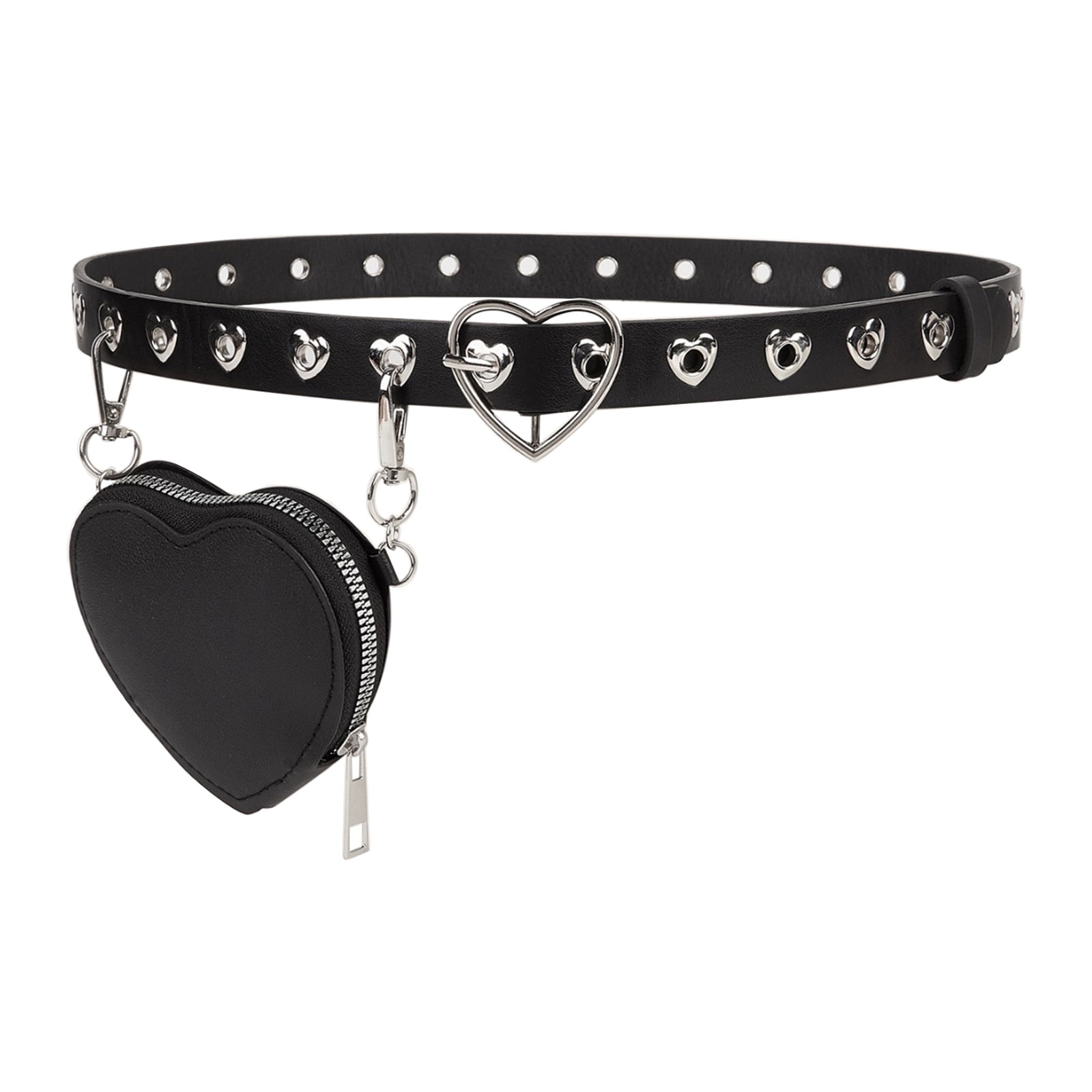 Aesthetic Love Buckle Belt with Detachable Waist Bag for Teens Cool ...