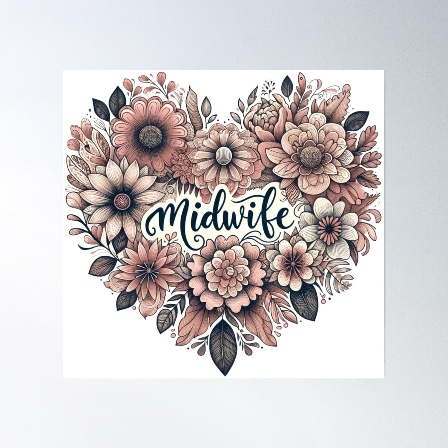 Aesthetic Midwife Boho Style Floral |Design Apprentice Midwife ...