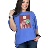 Aesthetic Minimalism Boho Art or Design, Flo Blue Comfort Colors T ...