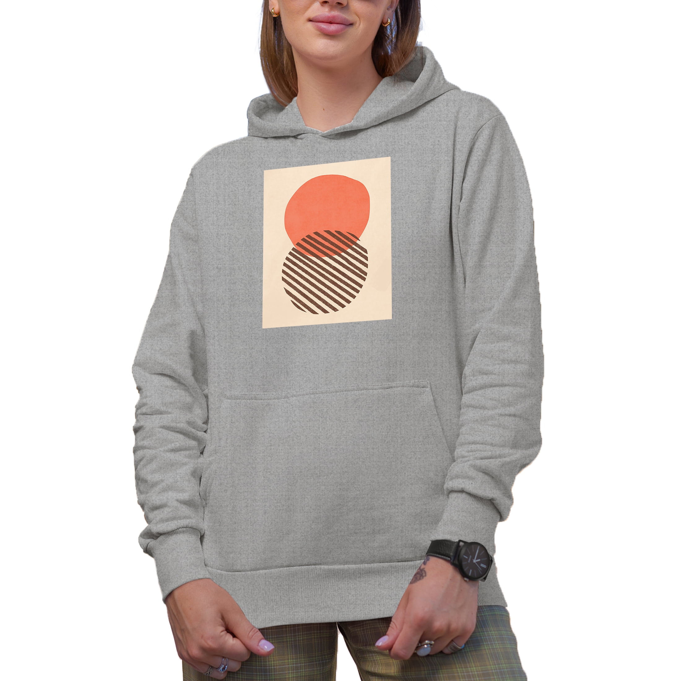 Aesthetic Minimalism Boho Two Circles Art Merch Gift, Heather Grey ...