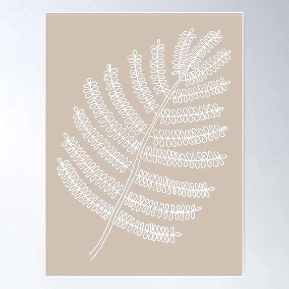 Aesthetic Minimalist Leaf Poster Wall Art, Modern Wall Decor For Living ...