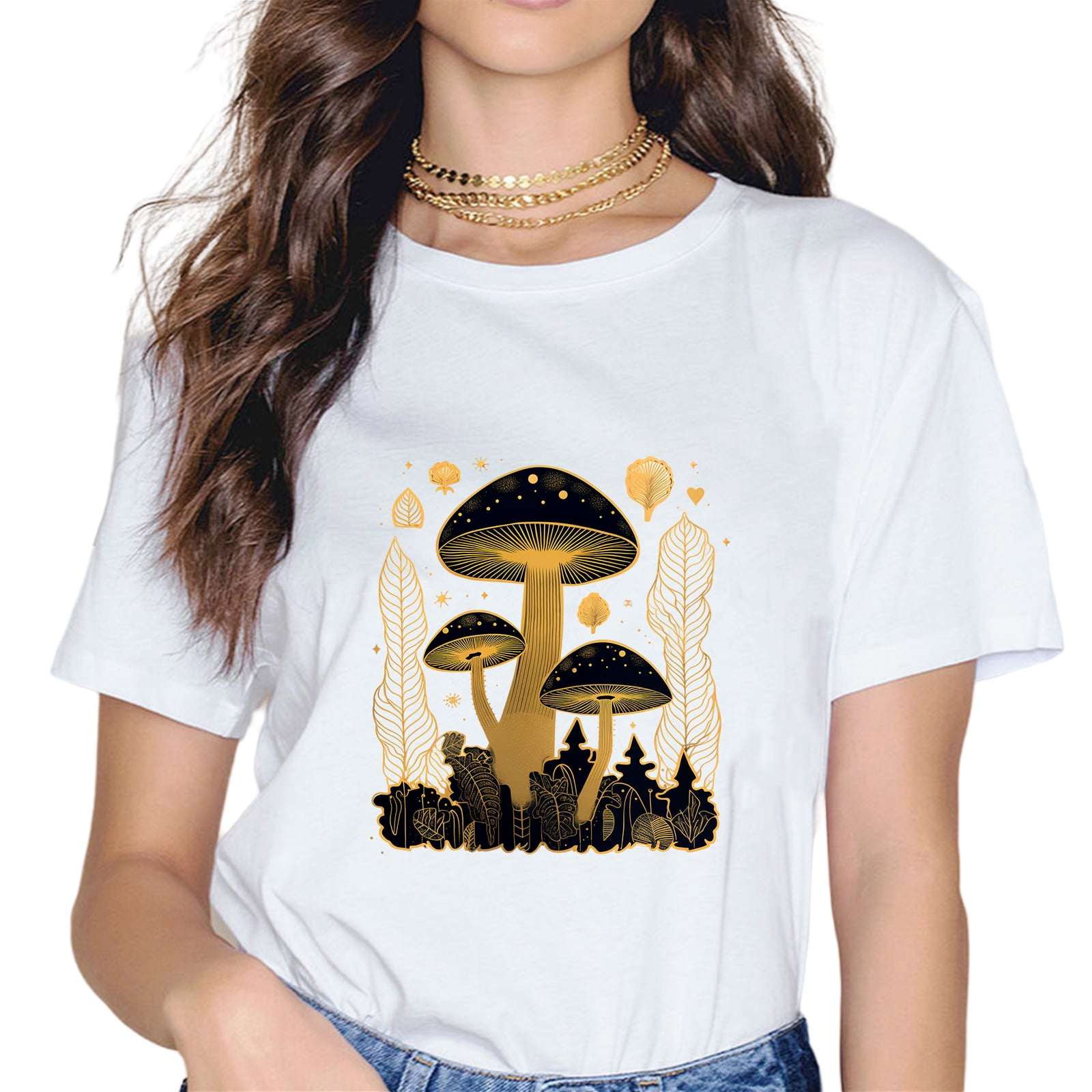 Aesthetic Mushroom Shirt Shrooms Cute Mushroom Graphic T-Shirt ...