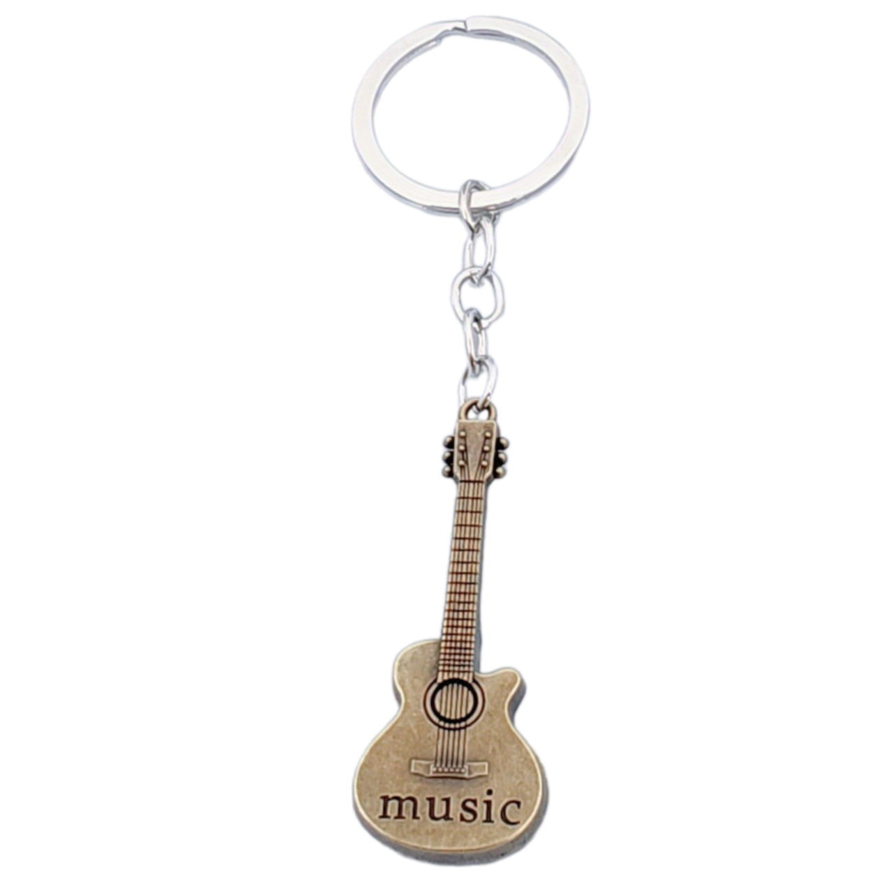 Aesthetic Music Guitar Keychain Cuteness Keyrings Pendant Alloy Texture ...