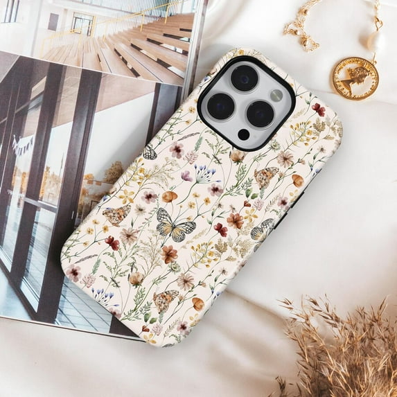 Aesthetic Nature Botanical Floral and Butterfly Phone Case 11 12 13 14 ...