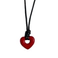 Aesthetic Neck Jewelry Leather Heart Pendant Choker Necklace Adjustable ...